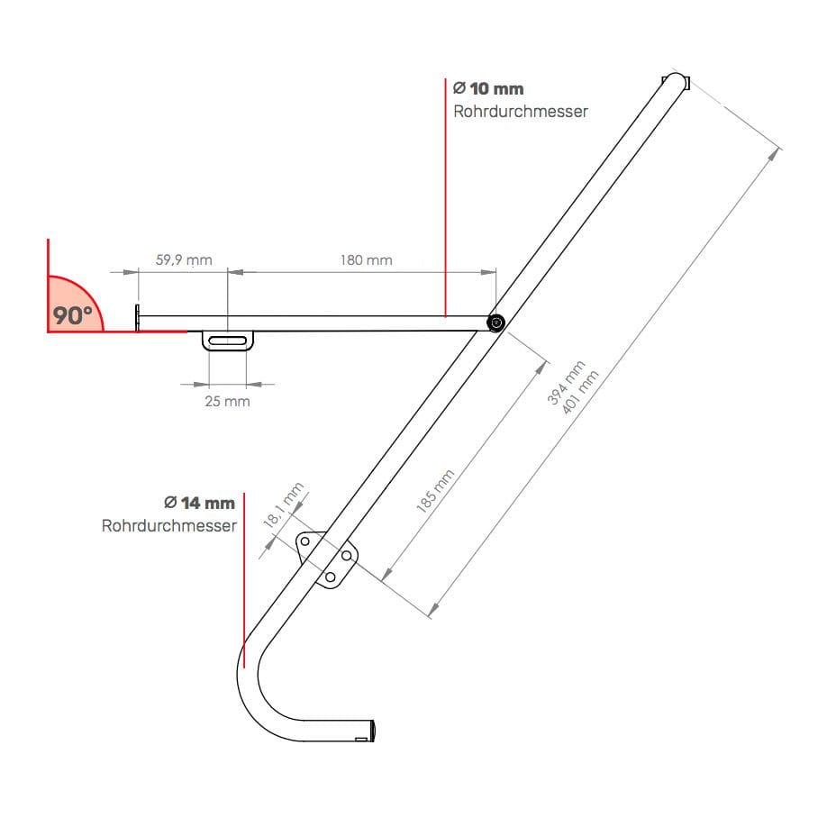 tubus Tara Lowrider Rack front 26-28" Black buy online