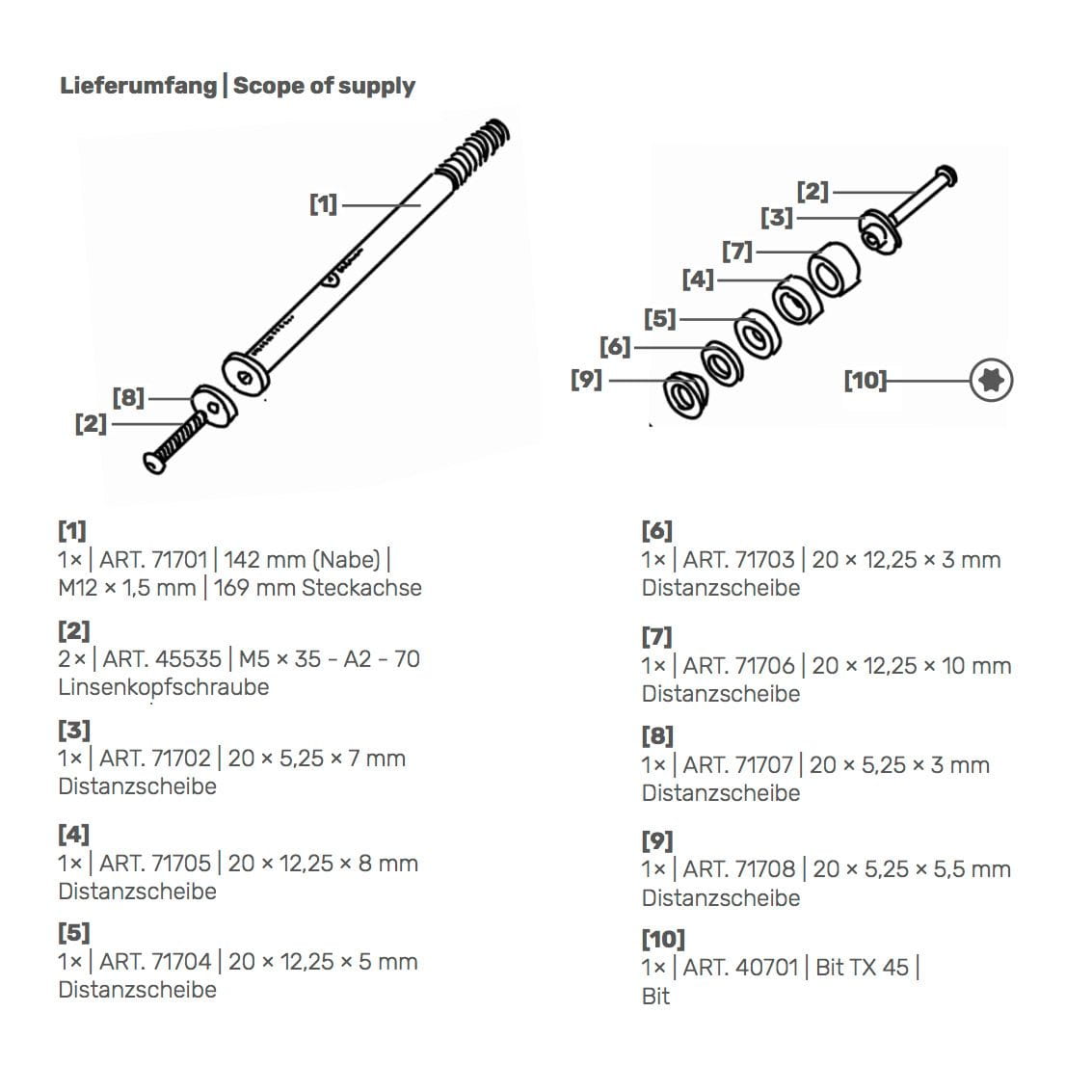 tubus / racktime Steckachsenadapter 12 x 142 mm (71700) online kaufen