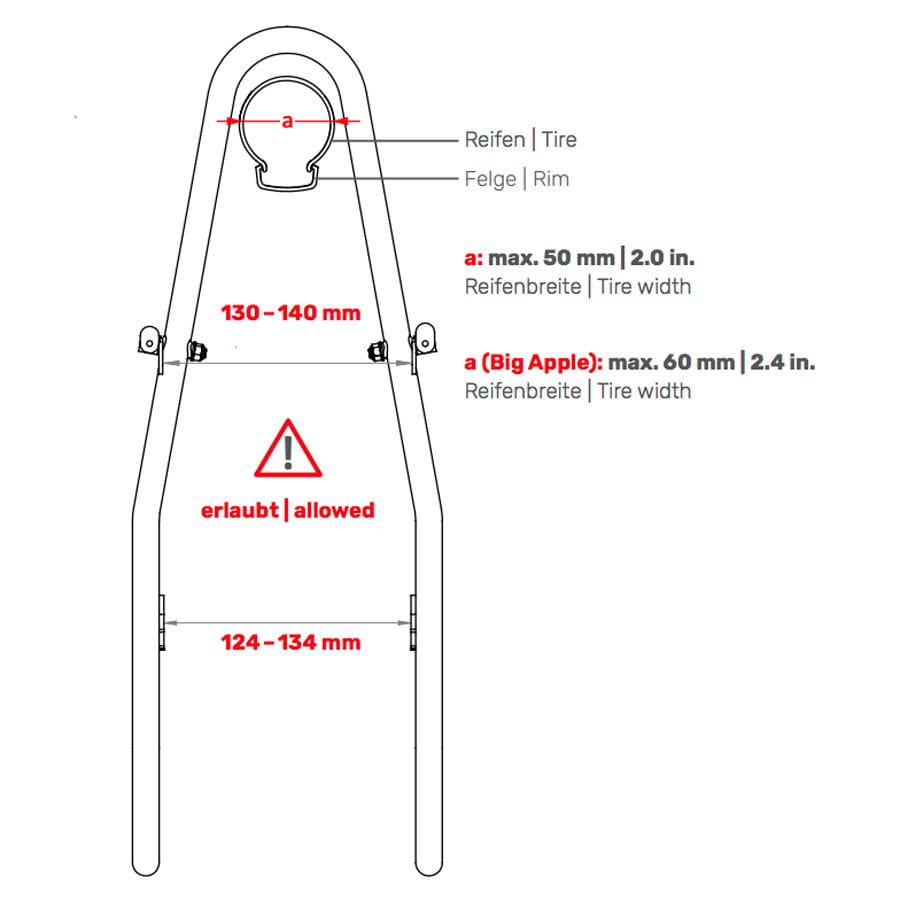 tubus Tara Lowrider Rack front 26-28" Black buy online
