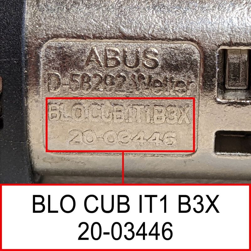 ABUS Cube InTube Battery Lock BLO CUB IT1 B3X XPlus (Special order ...