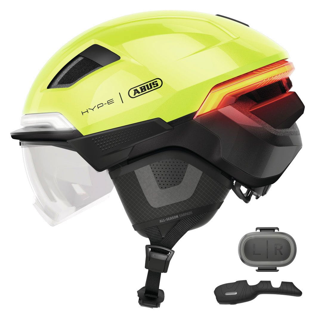 ABUS HYP-E | Helm mit Blinkern, Visier, Bremslicht