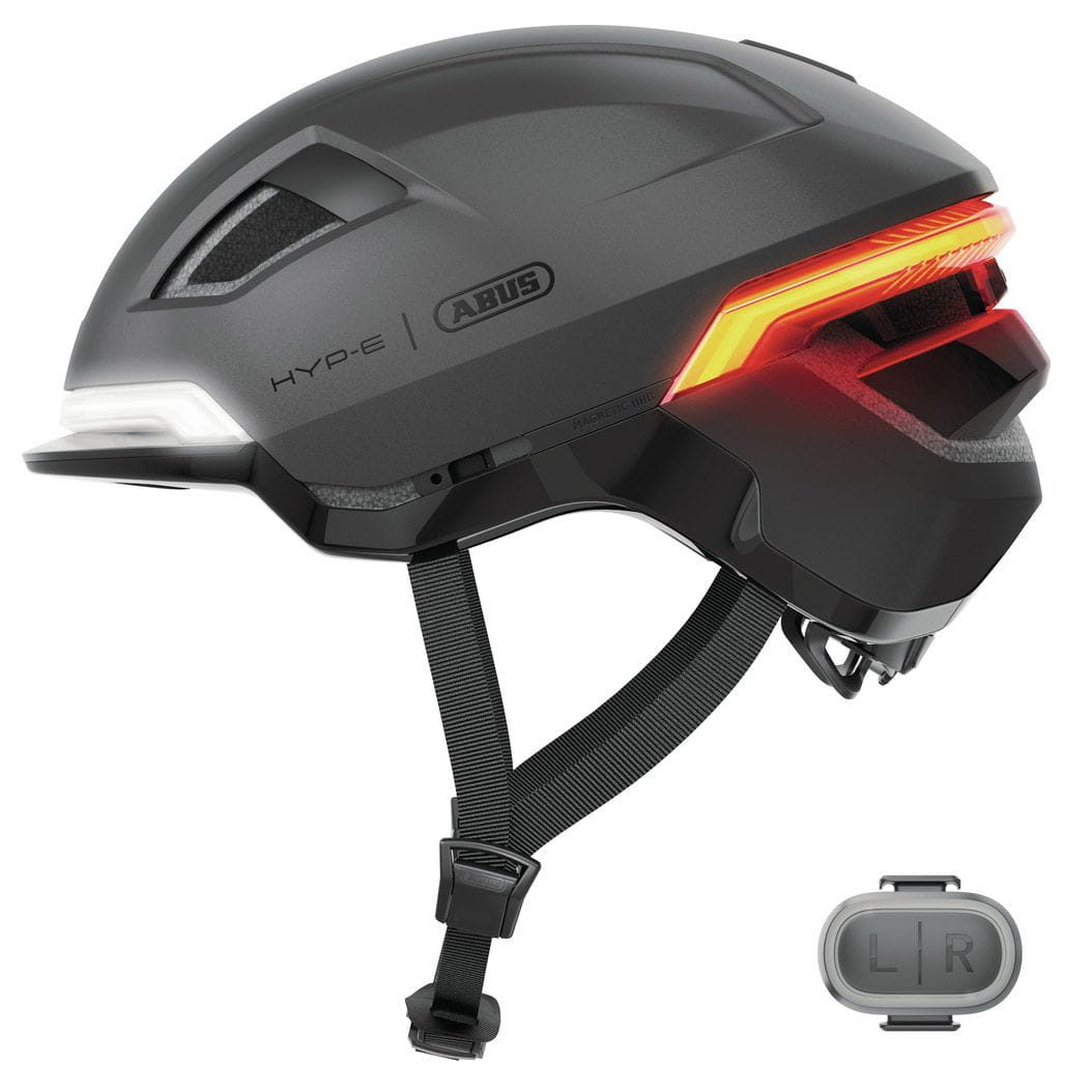 ABUS HYP-E | Helm mit Blinkern, Visier, Bremslicht